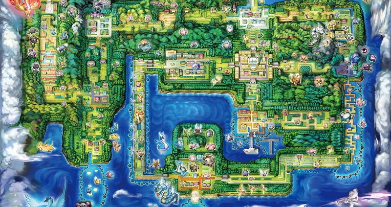 Crean un mapa de Pokémon Rojo y Azul con todo lujo de detalles