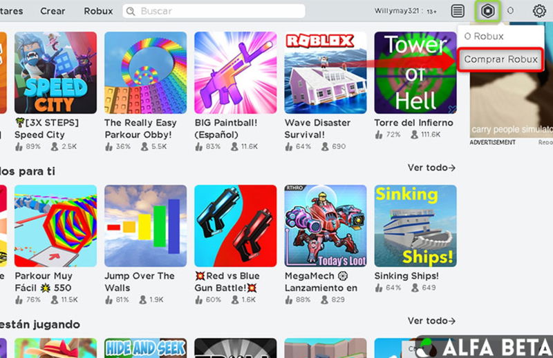 Cómo comprar Robux en Roblox