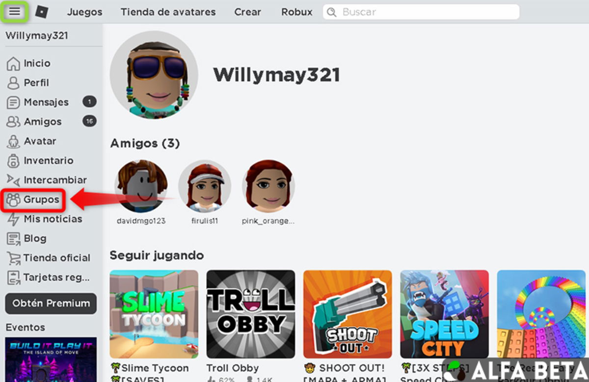 Cómo crear grupos en Roblox o unirte a uno ya creado