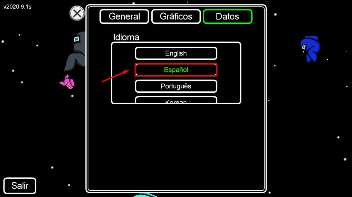 Cómo poner Among Us en idioma español