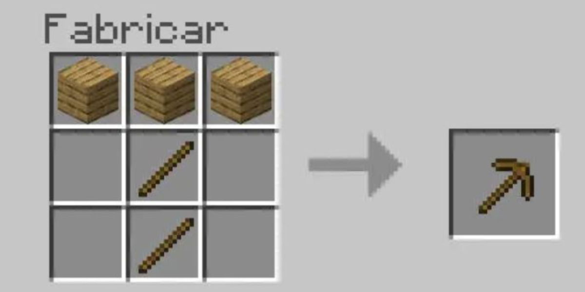 Cómo hacer un pico en Minecraft