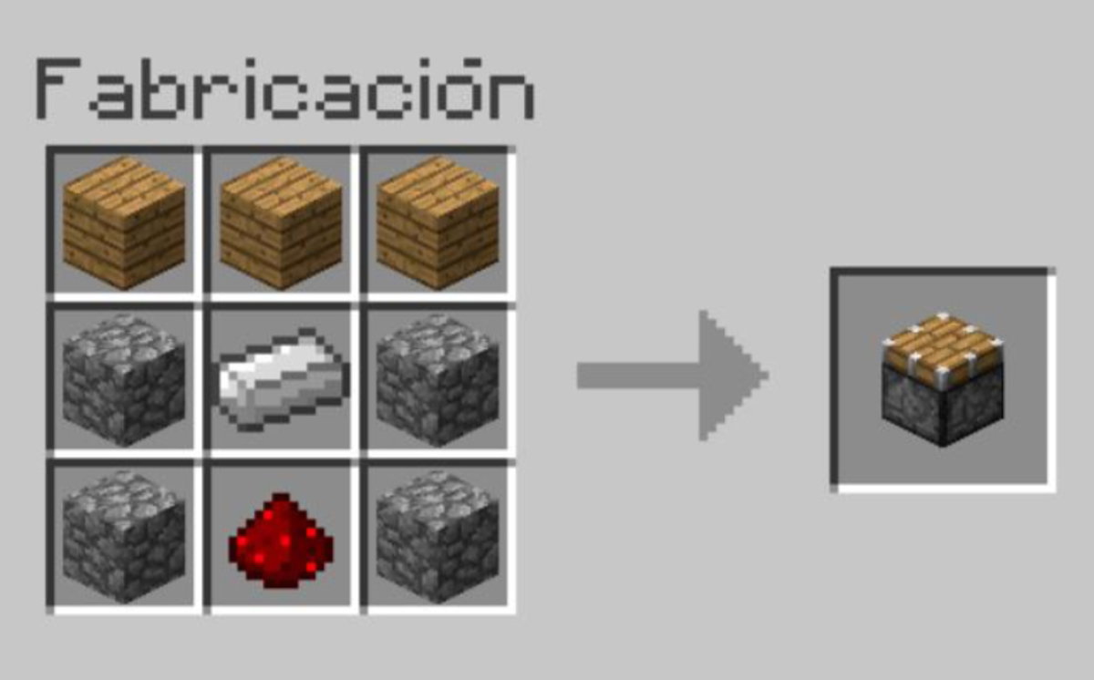 Cómo hacer un pistón en Minecraft
