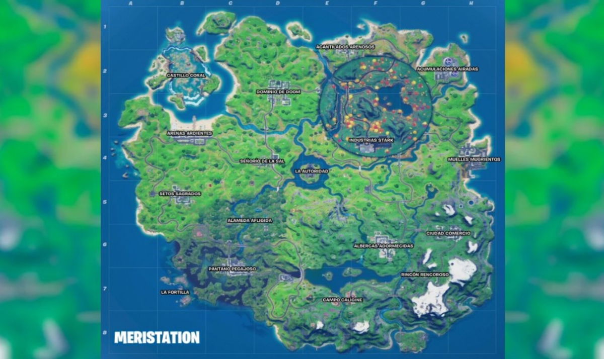 Mapa de Fortnite temporada 4