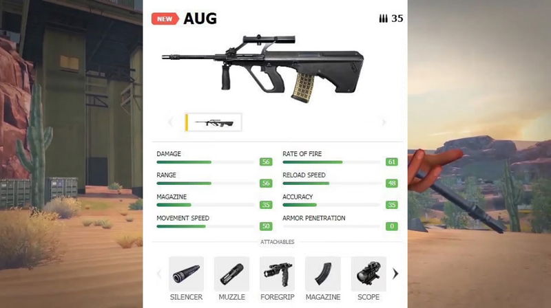 Free Fire: todo lo que debe saber sobre el arma AUG