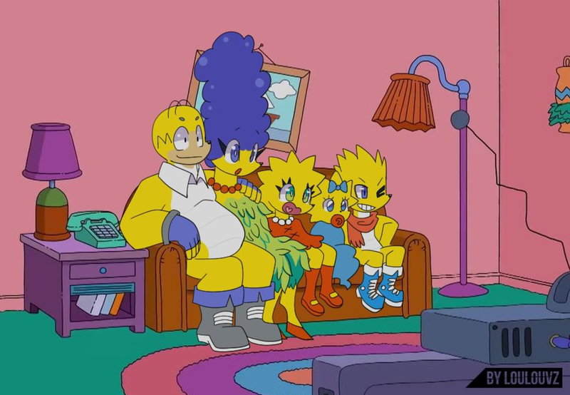 Así serían Los Simpson si fueran personajes de Sonic