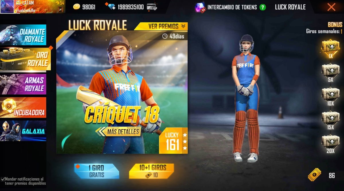 Cómo conseguir oro en Garena Free Fire