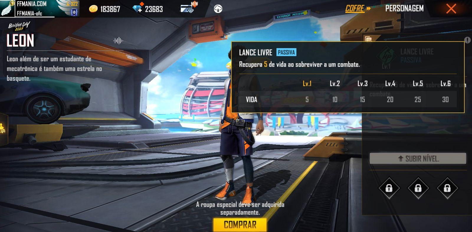 Free Fire: habilidades y características de León