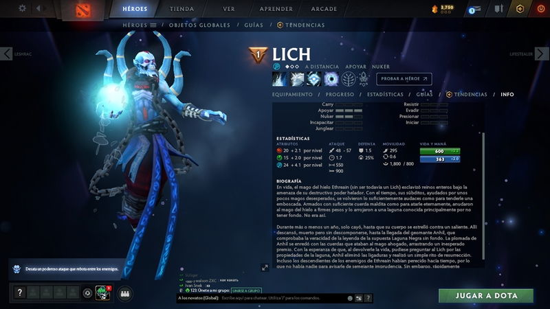 Cómo controlar a Lich en Dota 2