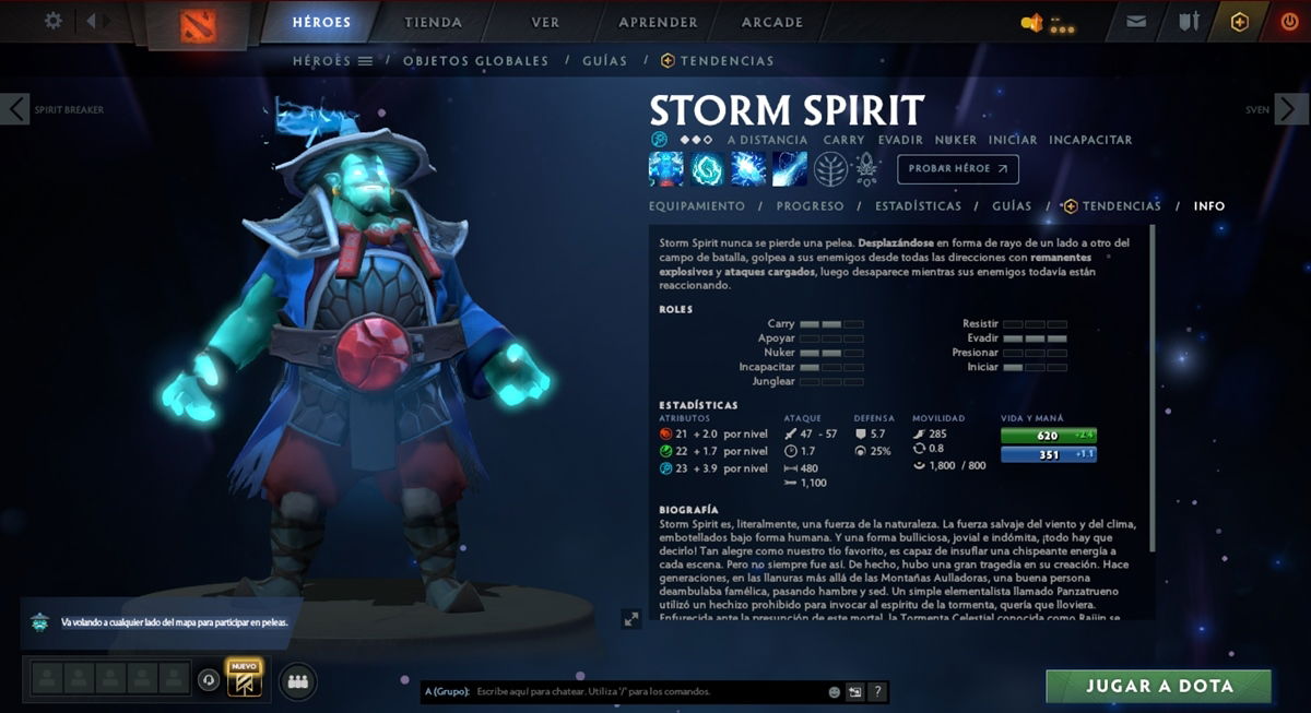 Cómo controlar a Storm Spirit en Dota 2