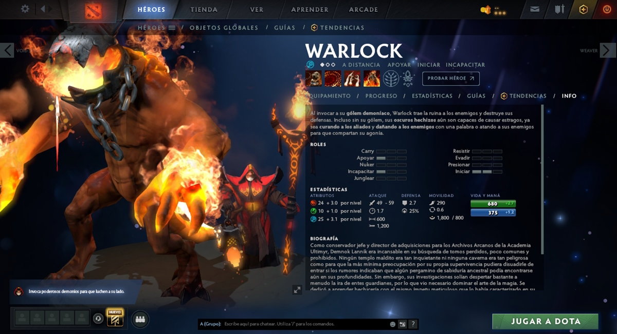 Cómo controlar a Warlock en Dota 2