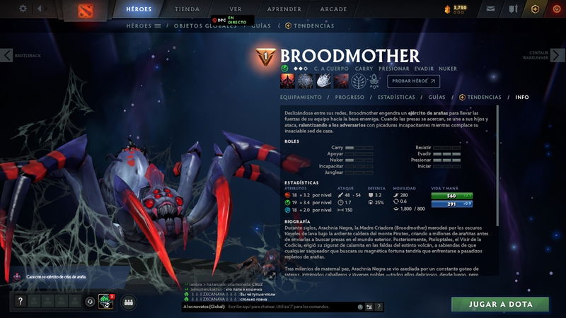 Cómo controlar a Broodmother en Dota 2