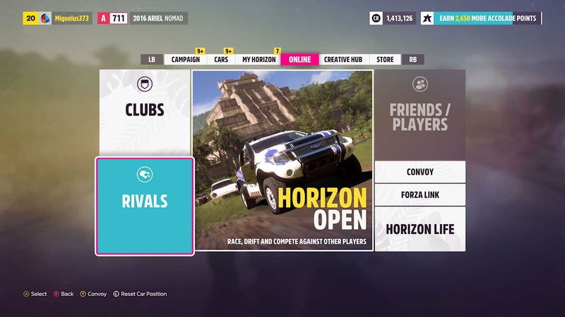 Cómo subir de nivel rápido en Forza Horizon 5