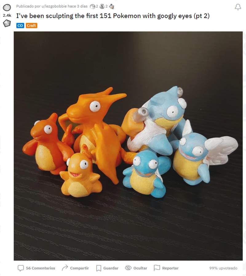 Un artista está creando esculturas de los 151 Pokémon originales con un ...