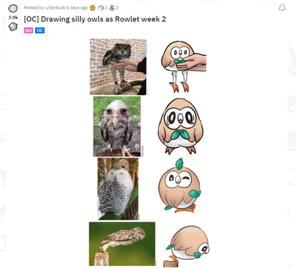 Pokémon: no querrás perderte este adorable fan art de Rowlet basado en ...