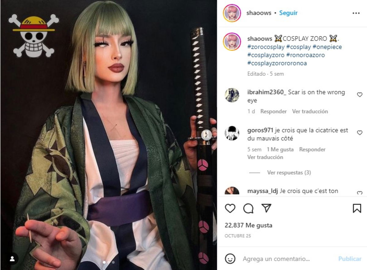 One Piece: este cosplay femenino de Zoro es perfecto y lo mejor que ...