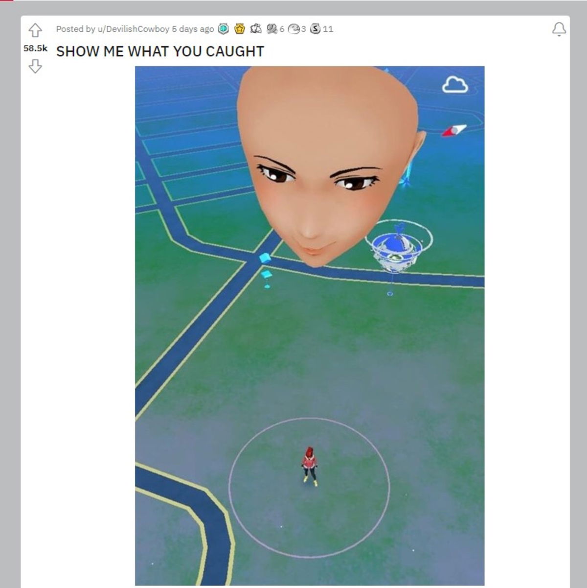 Pokémon GO tiene un glitch que provoca la aparición de una cabeza ...