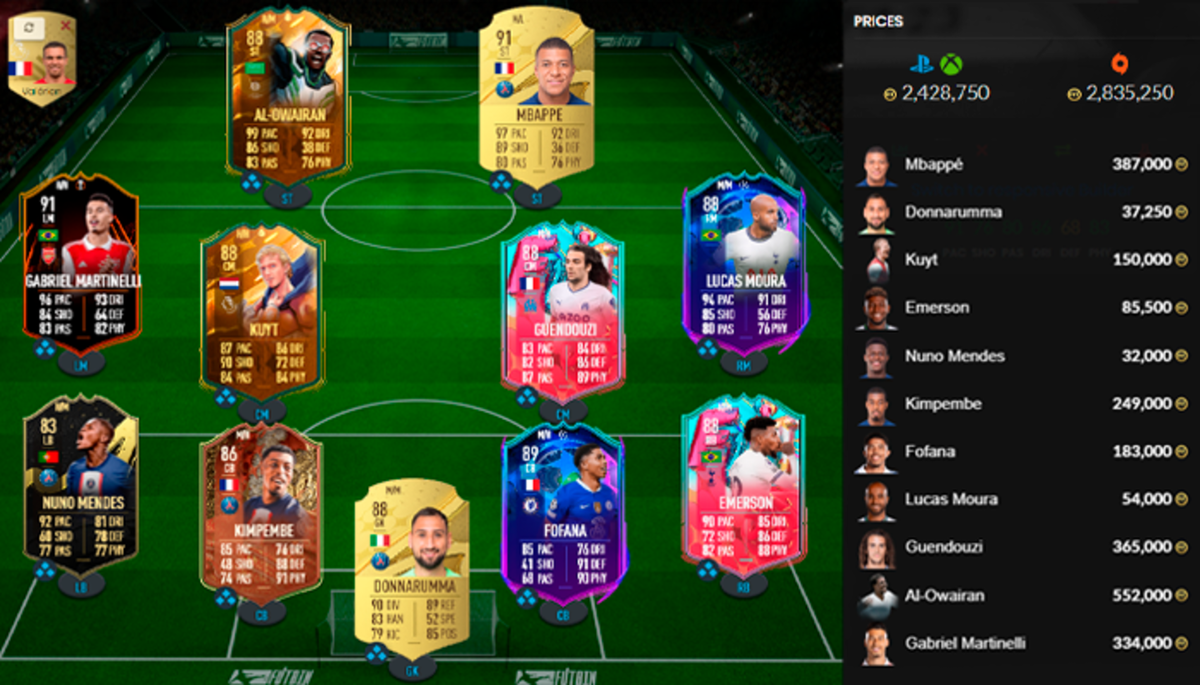 FIFA 23: mejor equipo por 2.500.000 de monedas