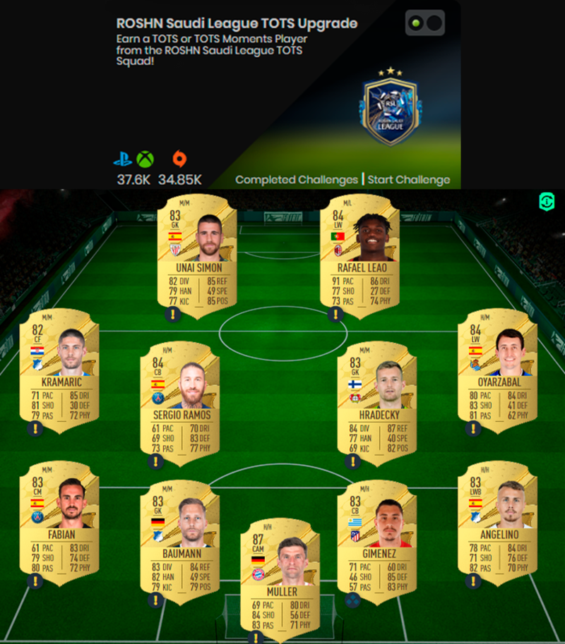 Ya está disponible la mejora de TOTS de la liga saudí en FIFA 23 Ultimate Team