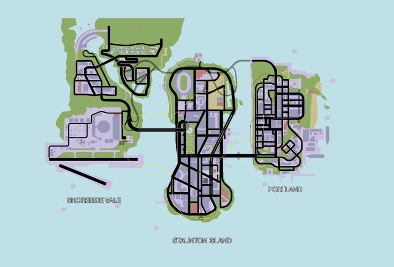 Mapa completo y coleccionables de GTA 3