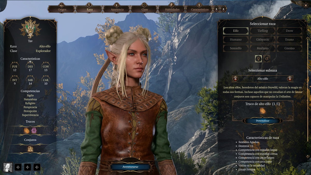 Elfo en Baldur's Gate 3: características de raza y mejores clases