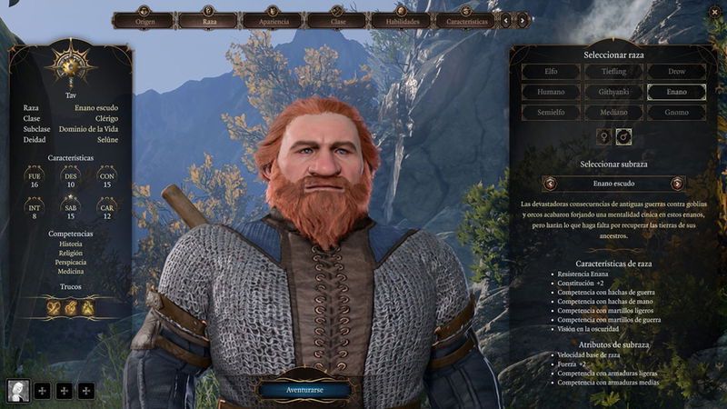 Enano en Baldur's Gate 3: características de raza y mejores clases