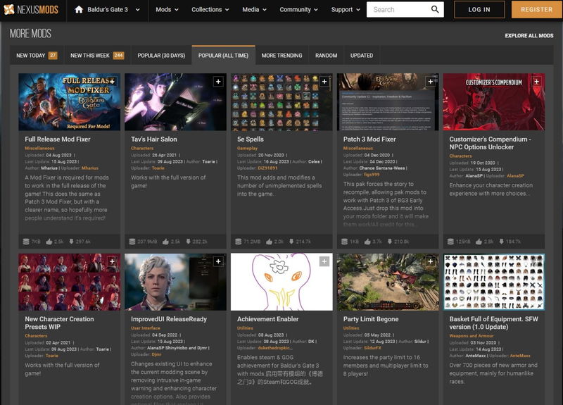 Como descargar e instalar mods en Baldur's Gate 3