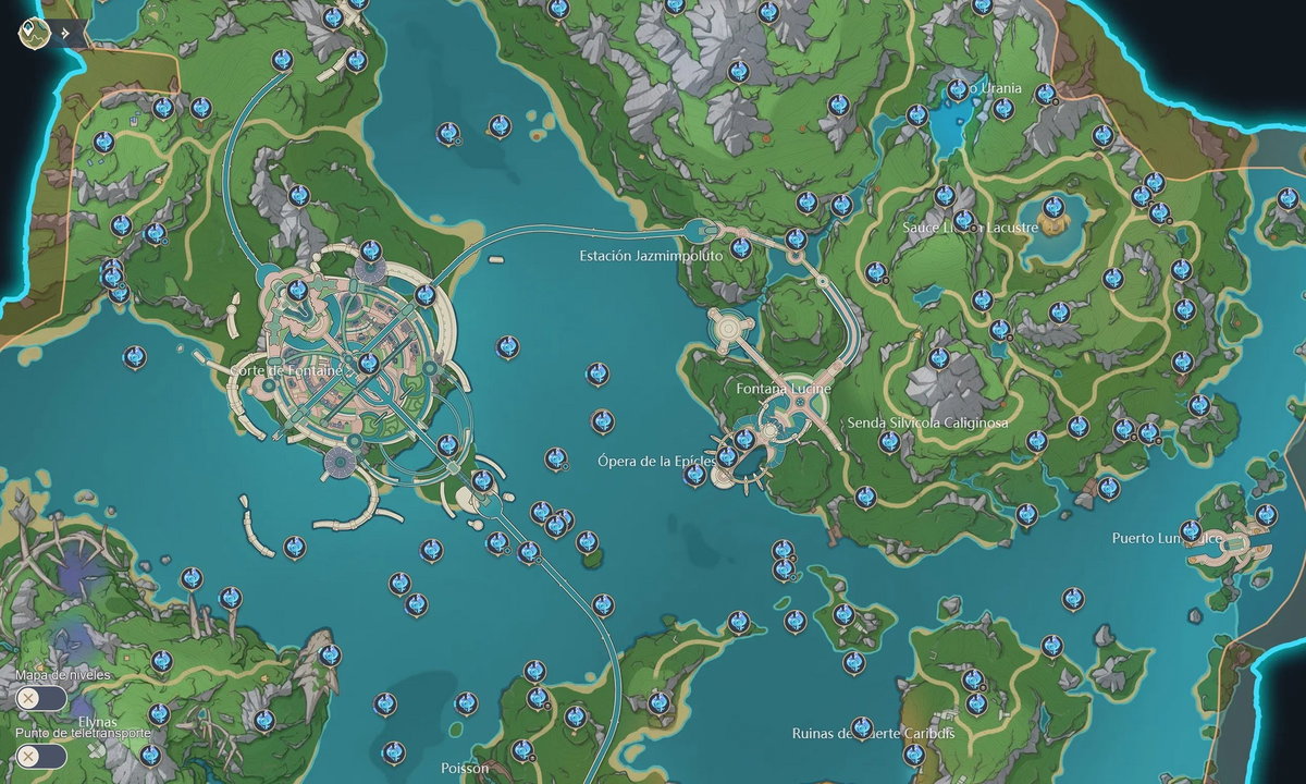 Localización de todos los Hydróculus en Genshin Impact