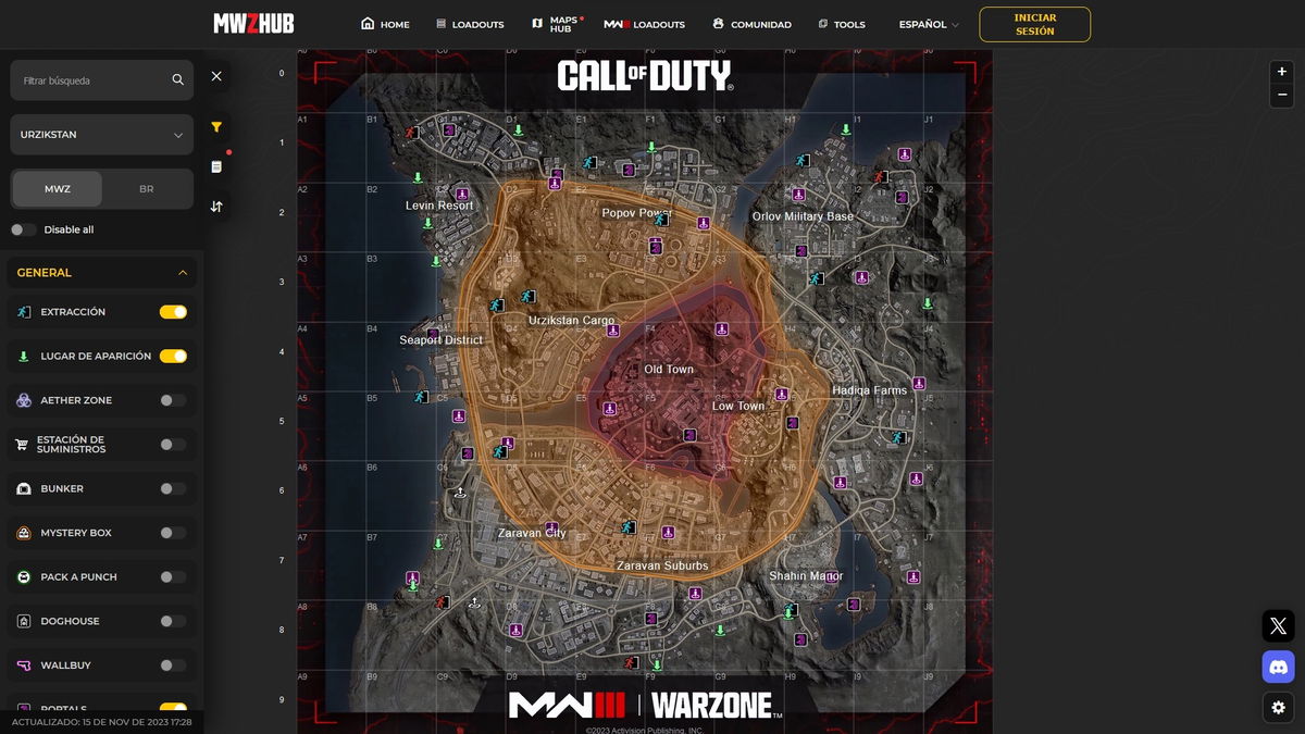 Descubre el mapa interactivo para el modo zombies de Modern Warfare 3
