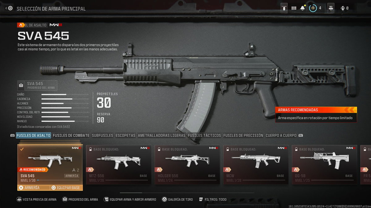 Todas las armas principales y secundarias de Call of Duty: Modern Warfare 3