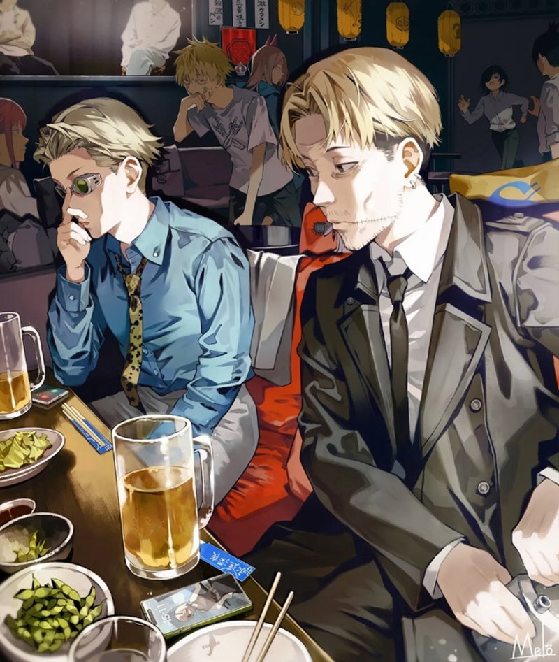 Chainsaw Man y Jujutsu Kaisen se unen en este fanart protagonizado por ...