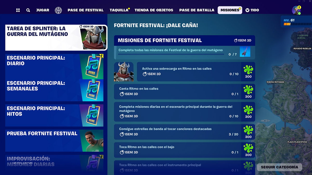 Fortnite: guía de misiones de Festival: ¡Dale Caña!