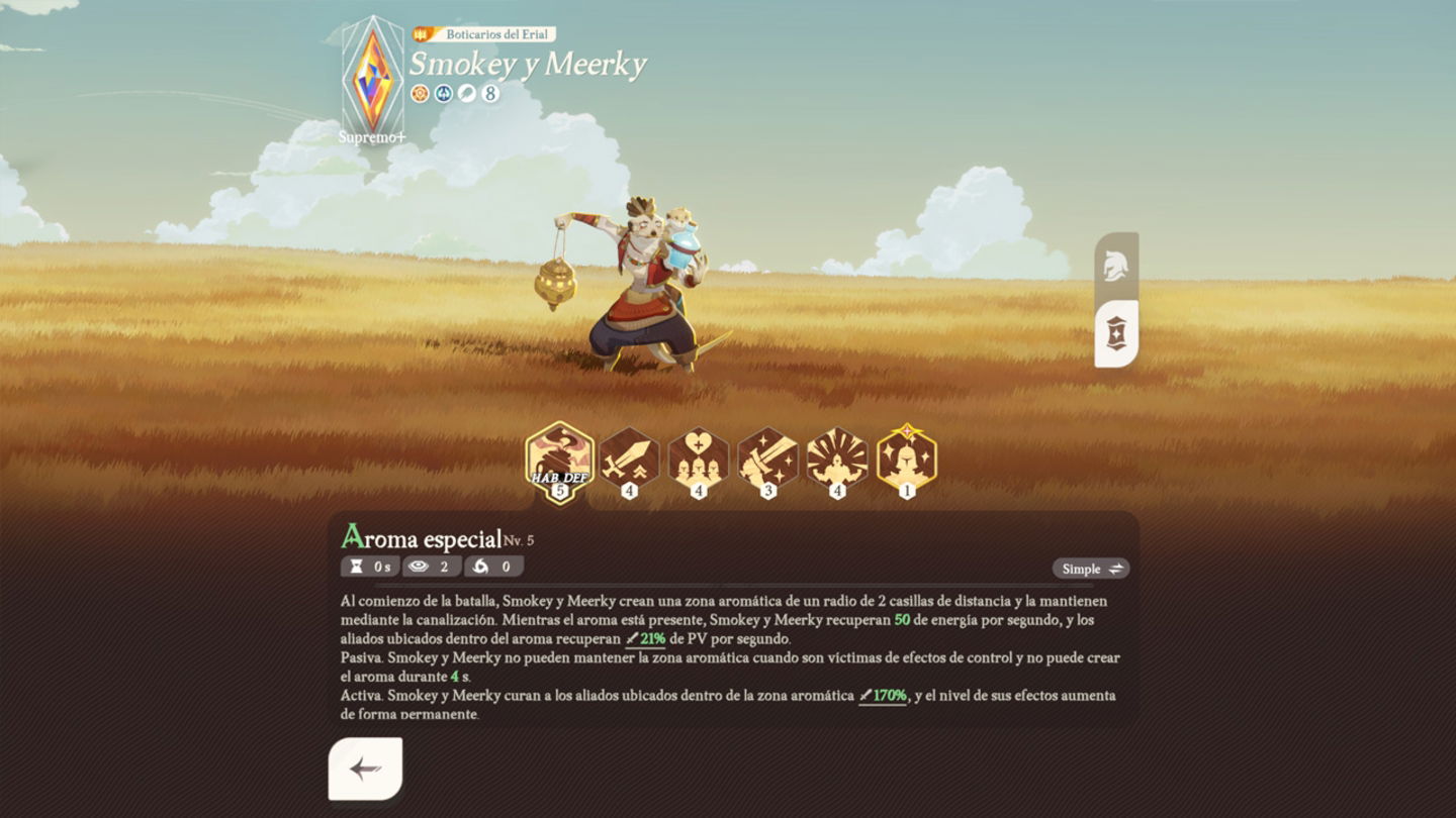 Guía de Smokey y Meerky en AFK Journey: habilidades y arma