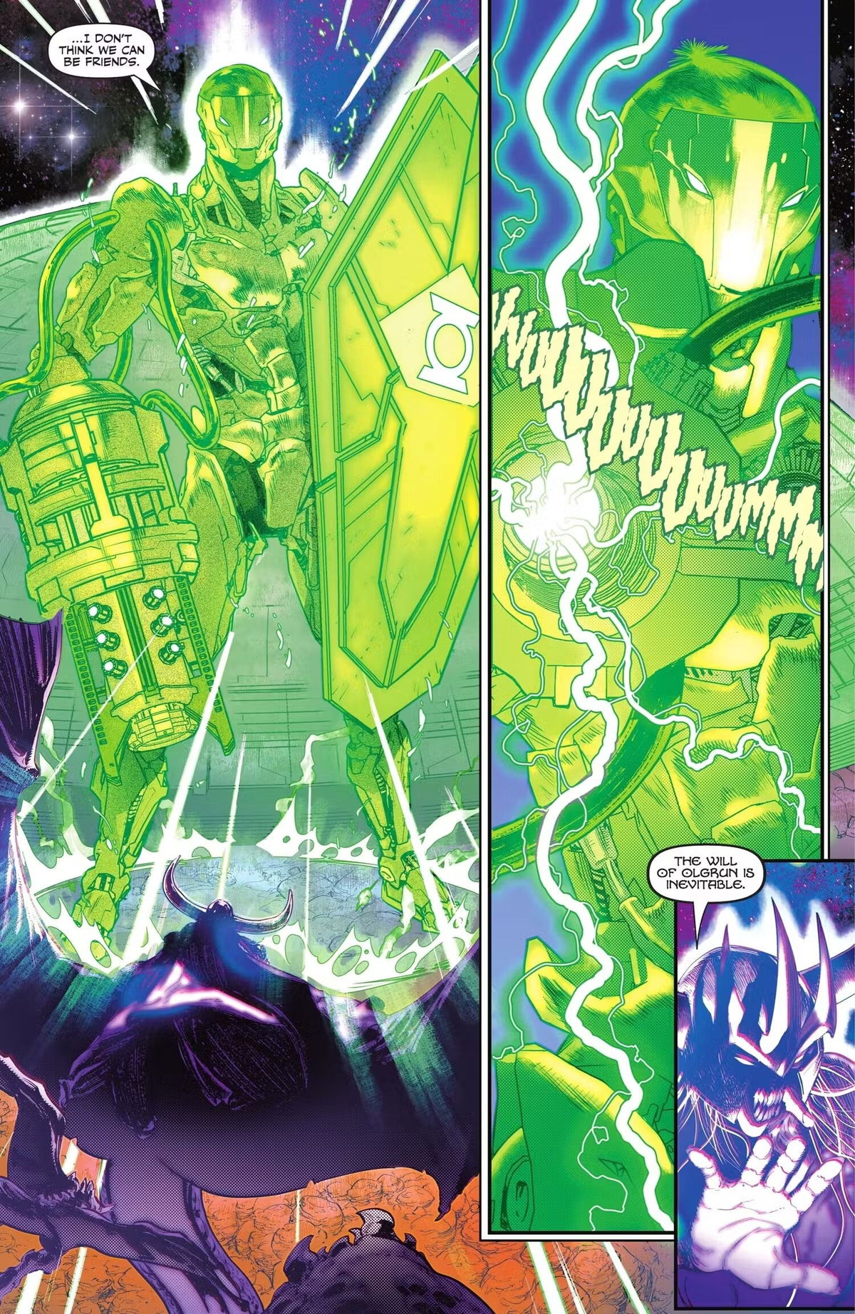Green Lantern asombra al crear una increíble armadura inspirada en Iron Man