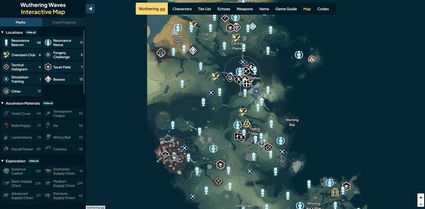 Descubre todo sobre Wuthering Waves con este mapa interactivo